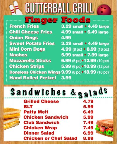 Food & Drinks - Keystone Lanes